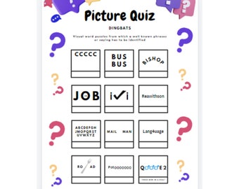 Christmas Dingbats Picture Quiz Puzzles the Fun Festive Guess the ...