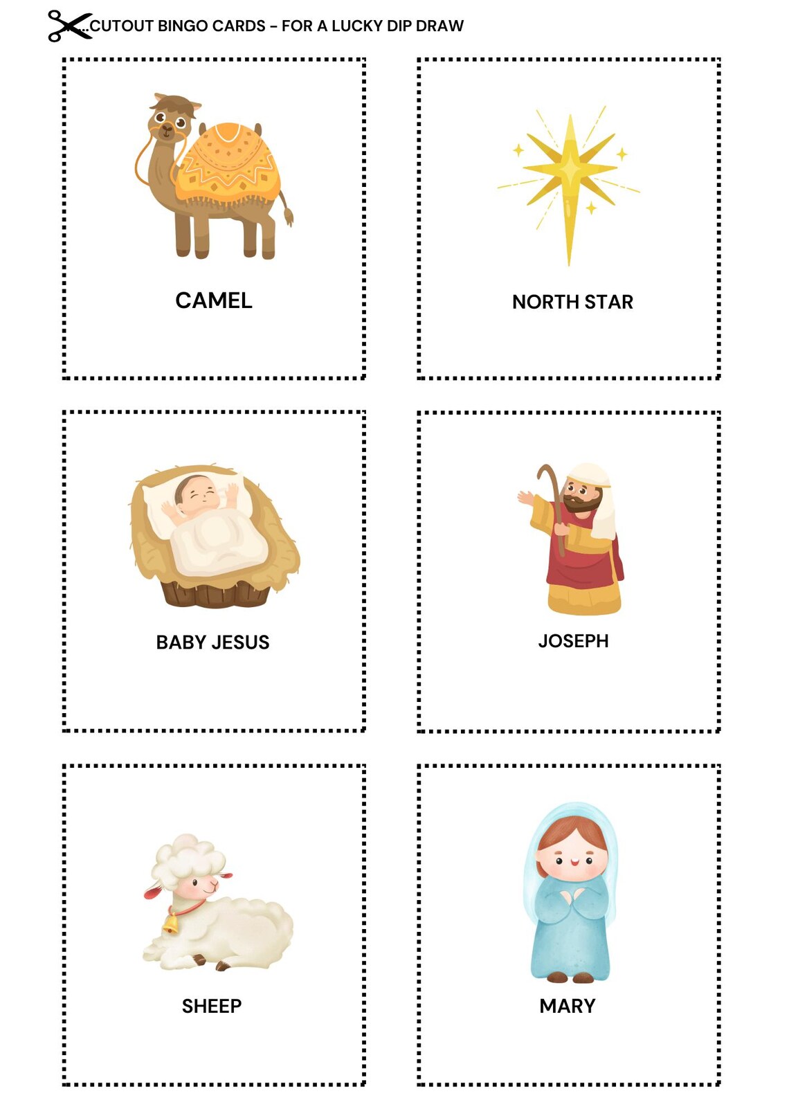 Nativity Bingo, Nativity Story, Christmas Story Bingo, Bible Bingo ...