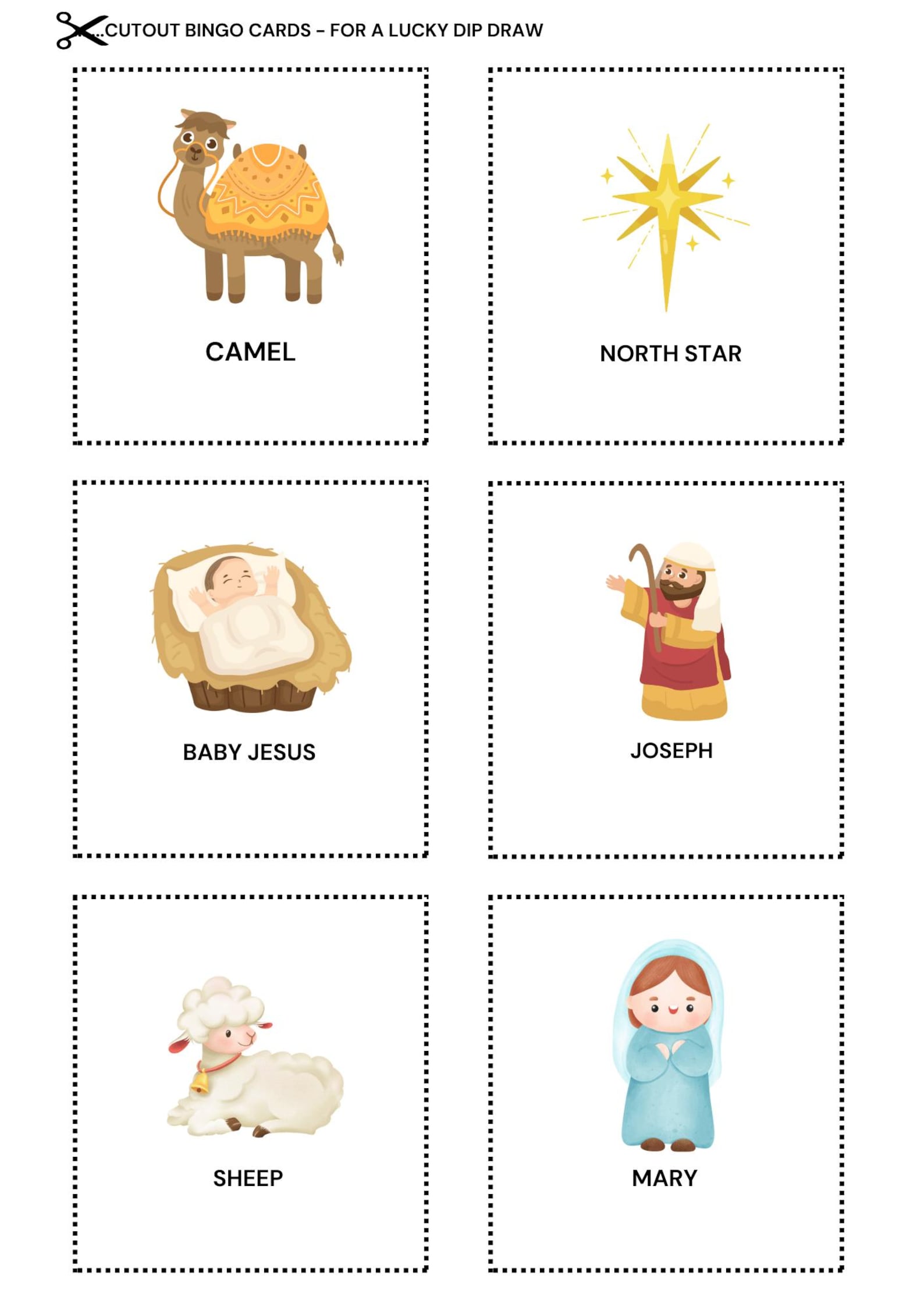Nativity Bingo, Nativity Story, Christmas Story Bingo, Bible Bingo ...