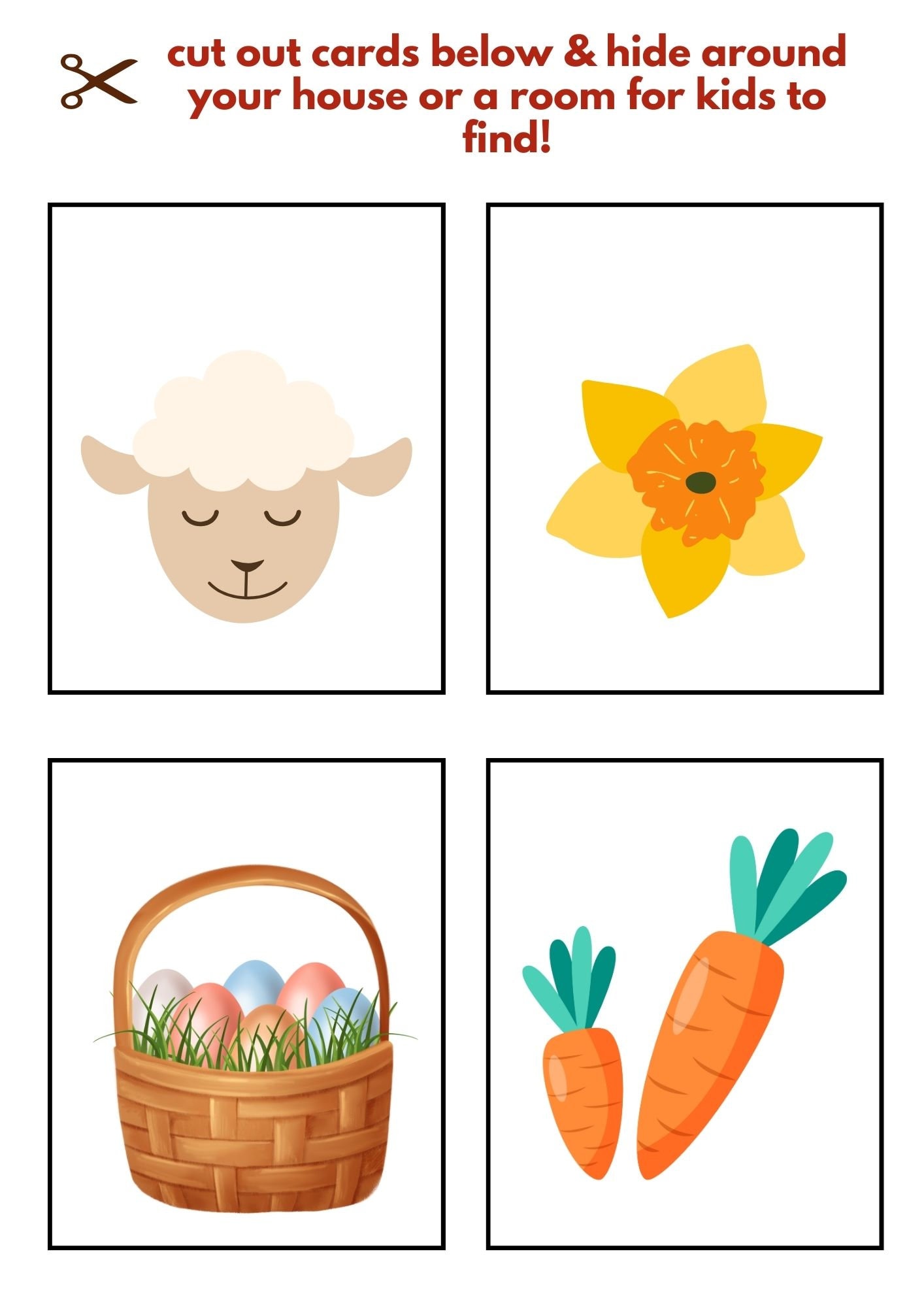 Kids Easter Scavenger Hunt Game | Printable Download | Classroom Party ...