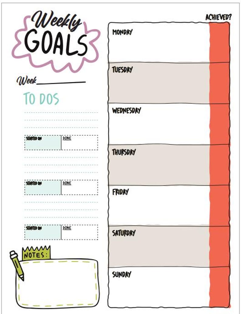 2025 Goal Planner Printable | Yearly Goal Setting Template ...