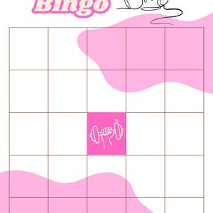 Printable Exercise Bingo Game: Customizable Fitness Tracker (PDF A4 ...