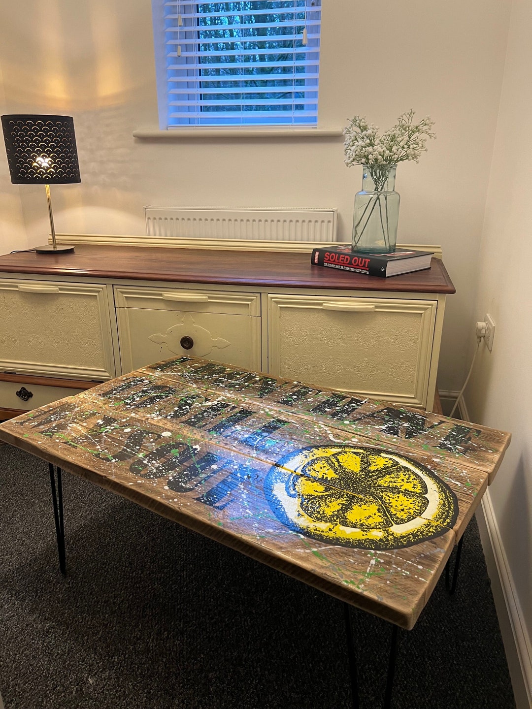 The Stone Roses Inspired, Hand Drawn and Painted Wooden Coffee Table - Etsy