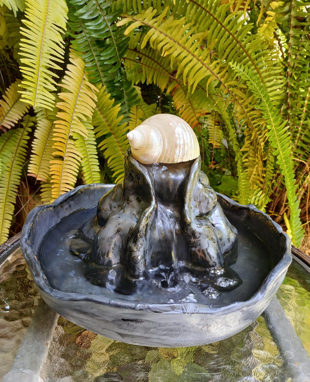 Spiral Shell Tabletop Fountain - Etsy
