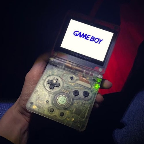Gameboy Advance SP Transparent Clear Red IPS V2 Screen Mod | Etsy