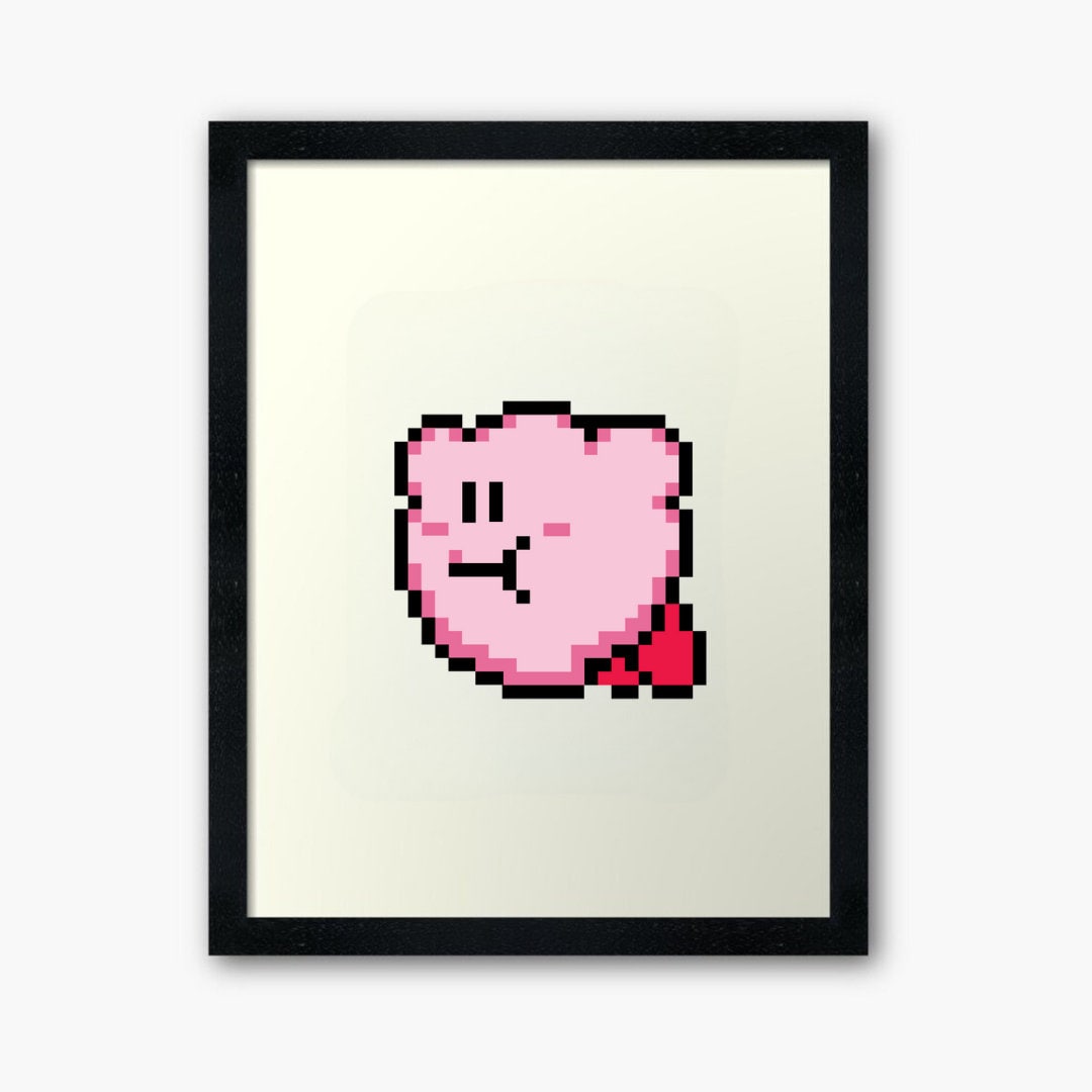 Kirby Pixel Art Printable Digital Poster 3 Files in SVG, PNG and JPG - Etsy