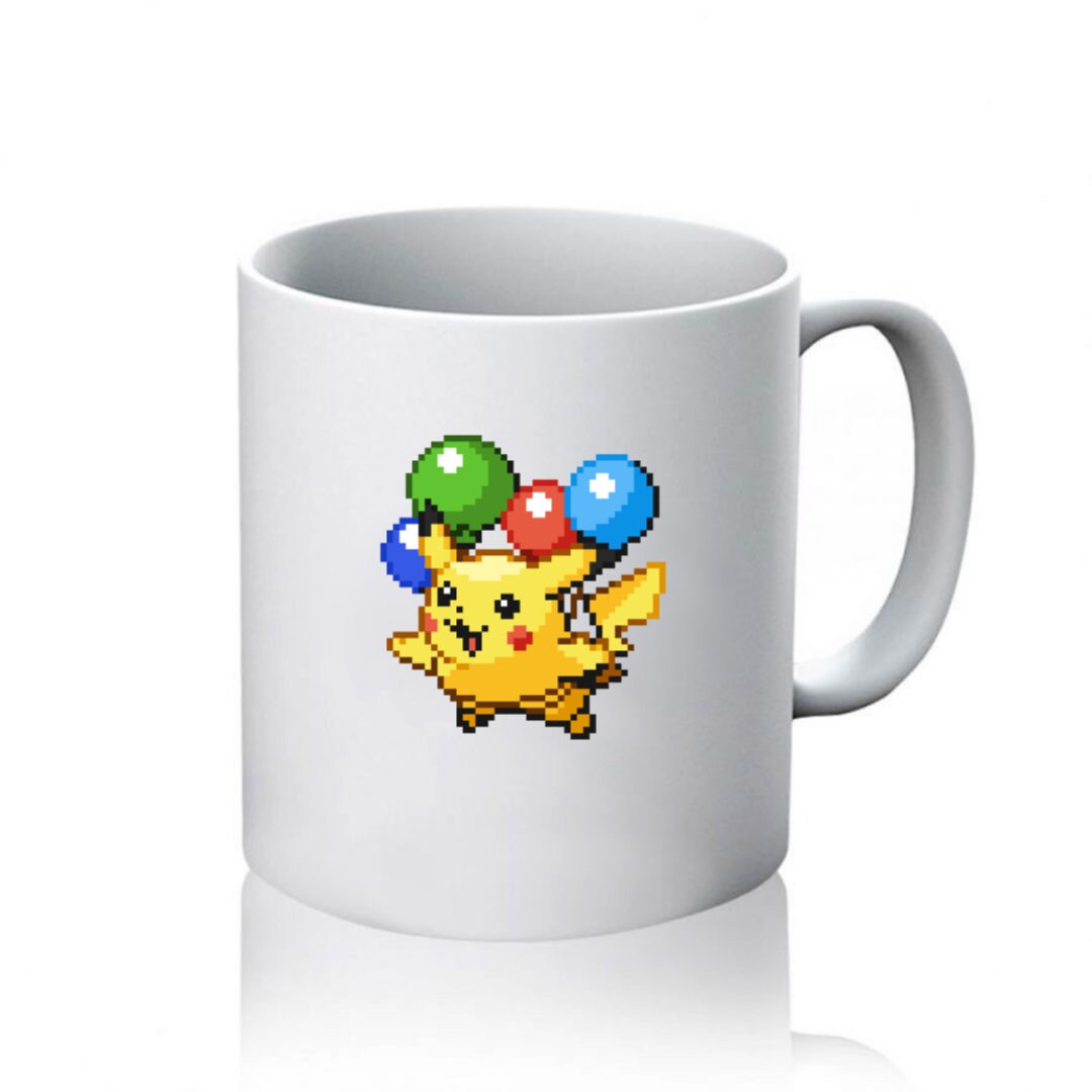 Pikachu With Balloons Pixel Art Printable Digital Poster 3 Files in SVG ...