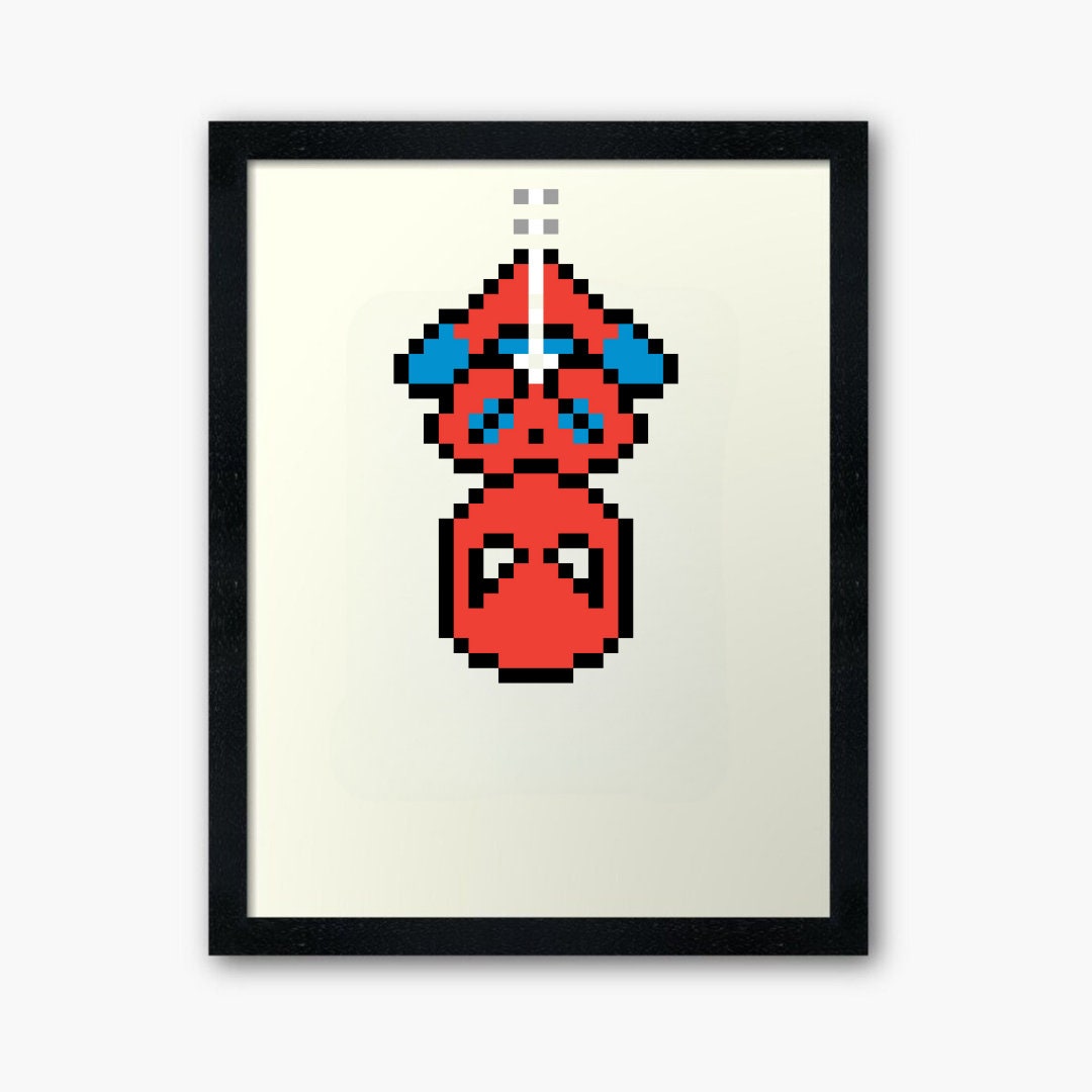 Spider Man Pixel Art Printable Digital Poster 3 Files in SVG, PNG and ...