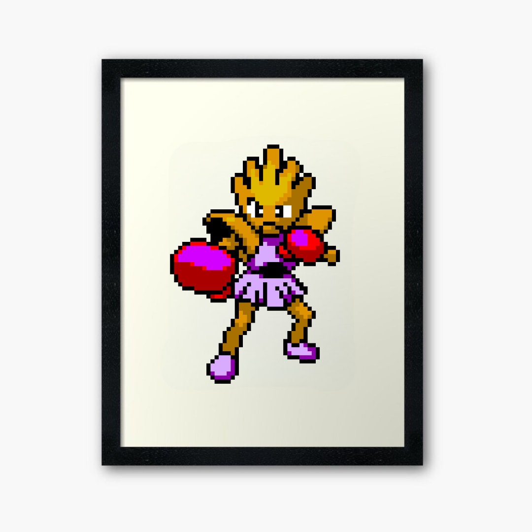 Hitmonchan Pokemon Pixel Art Printable Poster Instant - Etsy Australia