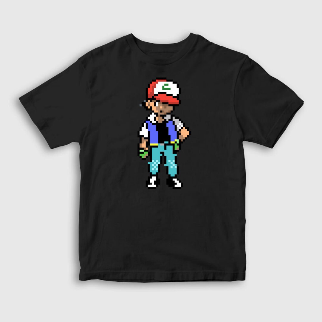 Ash Ketchum Pokemon Pixel Art Printable Digital Poster 3 Files in SVG ...