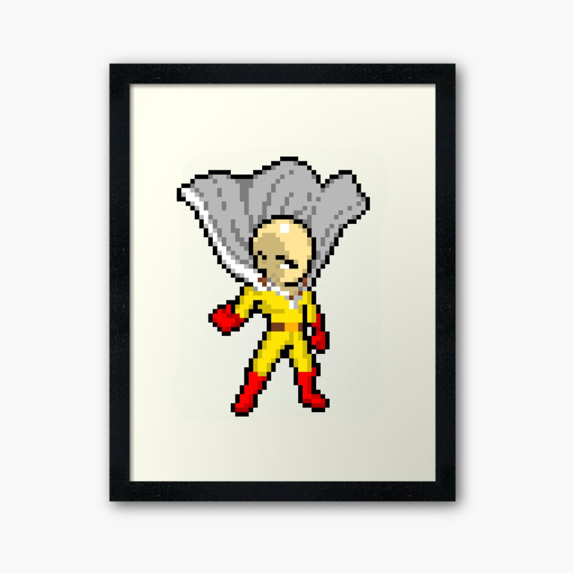 One-punch Man Pixel Art Printable Digital Poster 3 Files in - Etsy