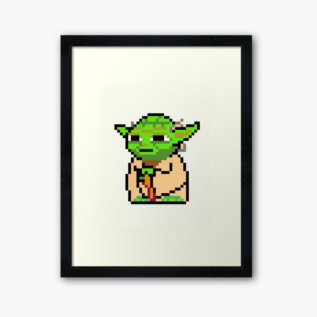 Yoda Star Wars Pixel Art Afiche Digital Imprimible 3 Archivos - Etsy México
