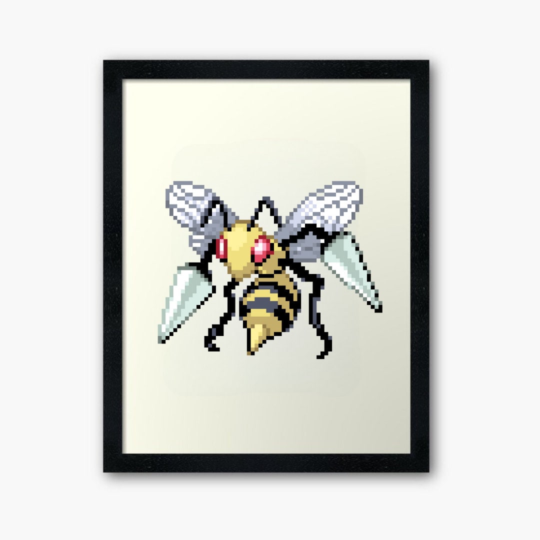 Beedrill Pokemon Pixel Art Printable Digital Poster 3 Files in - Etsy