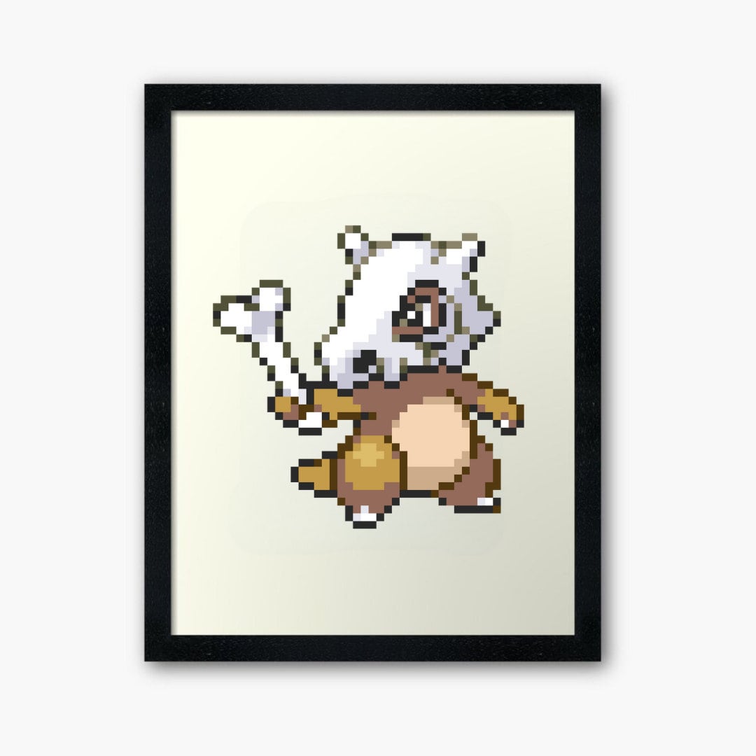 Cubone Pokemon Pixel Art Printable Digital Poster 3 Files in SVG, PNG ...