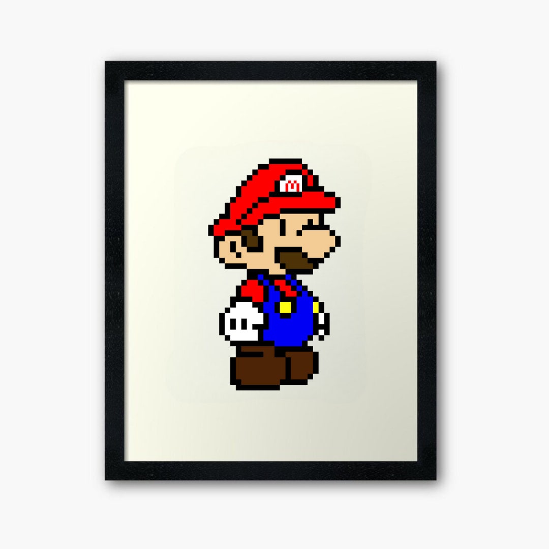 Mario Bros Pixel Art Afiche Digital Imprimible 2 Archivos en - Etsy España