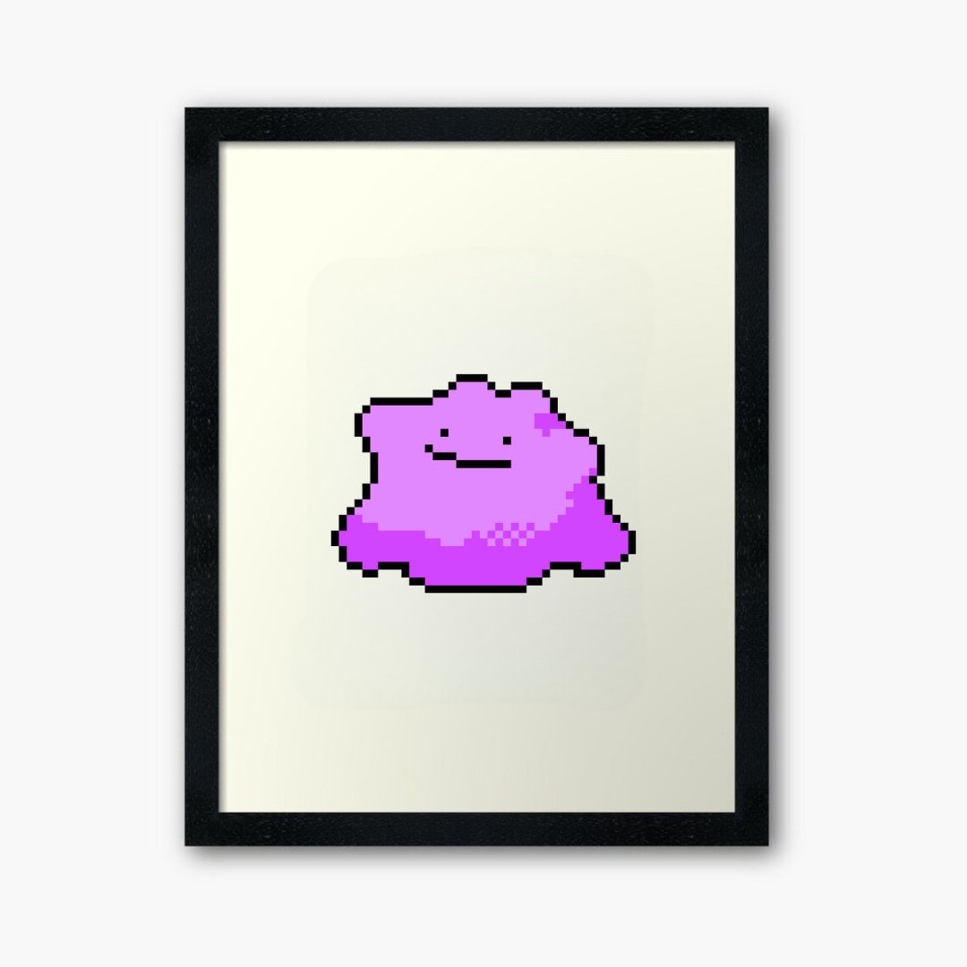 Ditto Pokemon Pixel Art Imprimible Digital Poster 3 Archivos - Etsy México