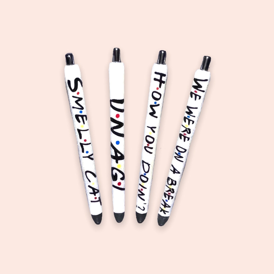 Friendship Inspired Glitter Gel Pens, Friends Pen Set, Retractable ...