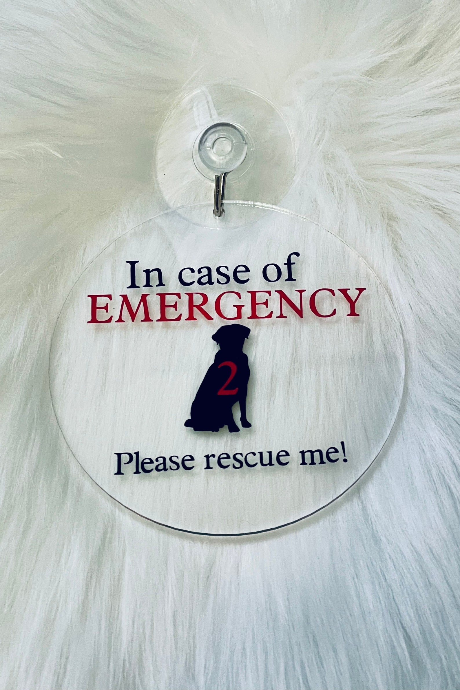 Emergency Pet Rescue Sign: Acrylic Window Decal for Cats and Dogs ...