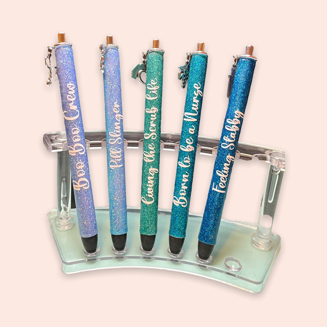 Nurses Pen Set Personalized Glitter Pens Nurse Pen Set With - Etsy