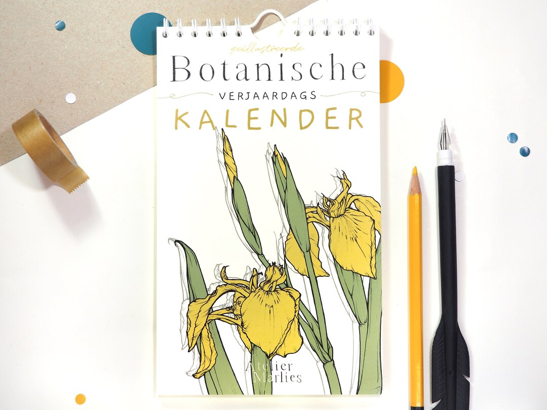 Botanical Birthday Calendar Verjaardagskalender Met Geïllustreerde ...