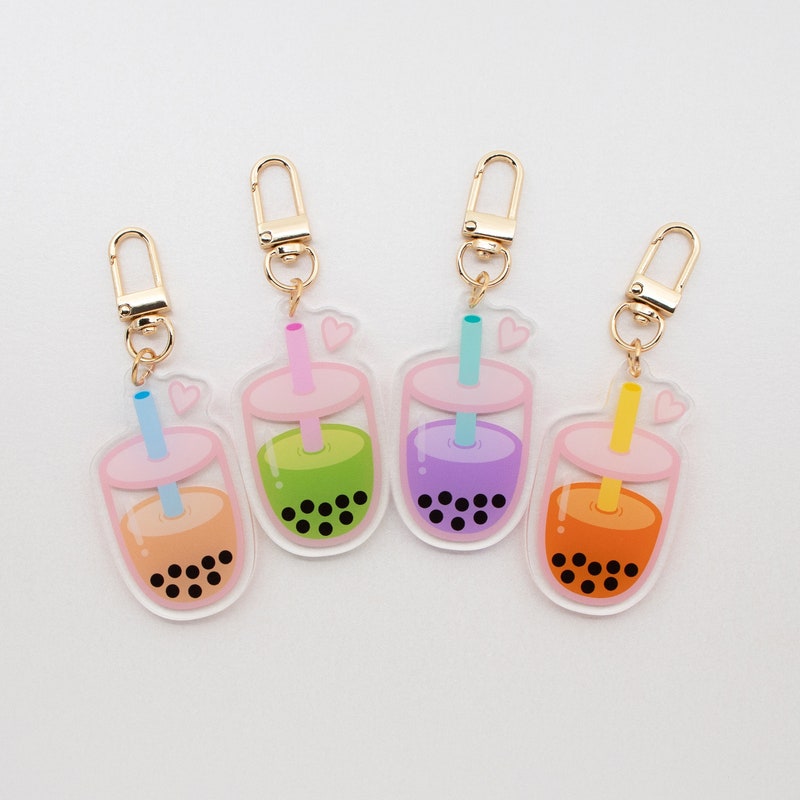 Boba Tea Keychain - Etsy
