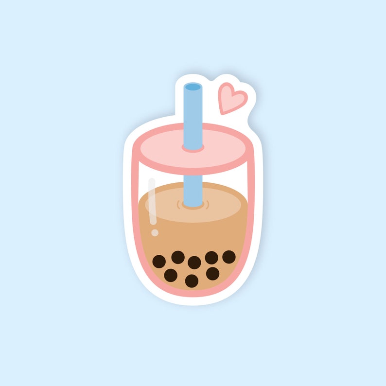 Boba Milk Tea Stickers, Classic Milk Tea, Taro Milk Tea, Matcha Milk ...
