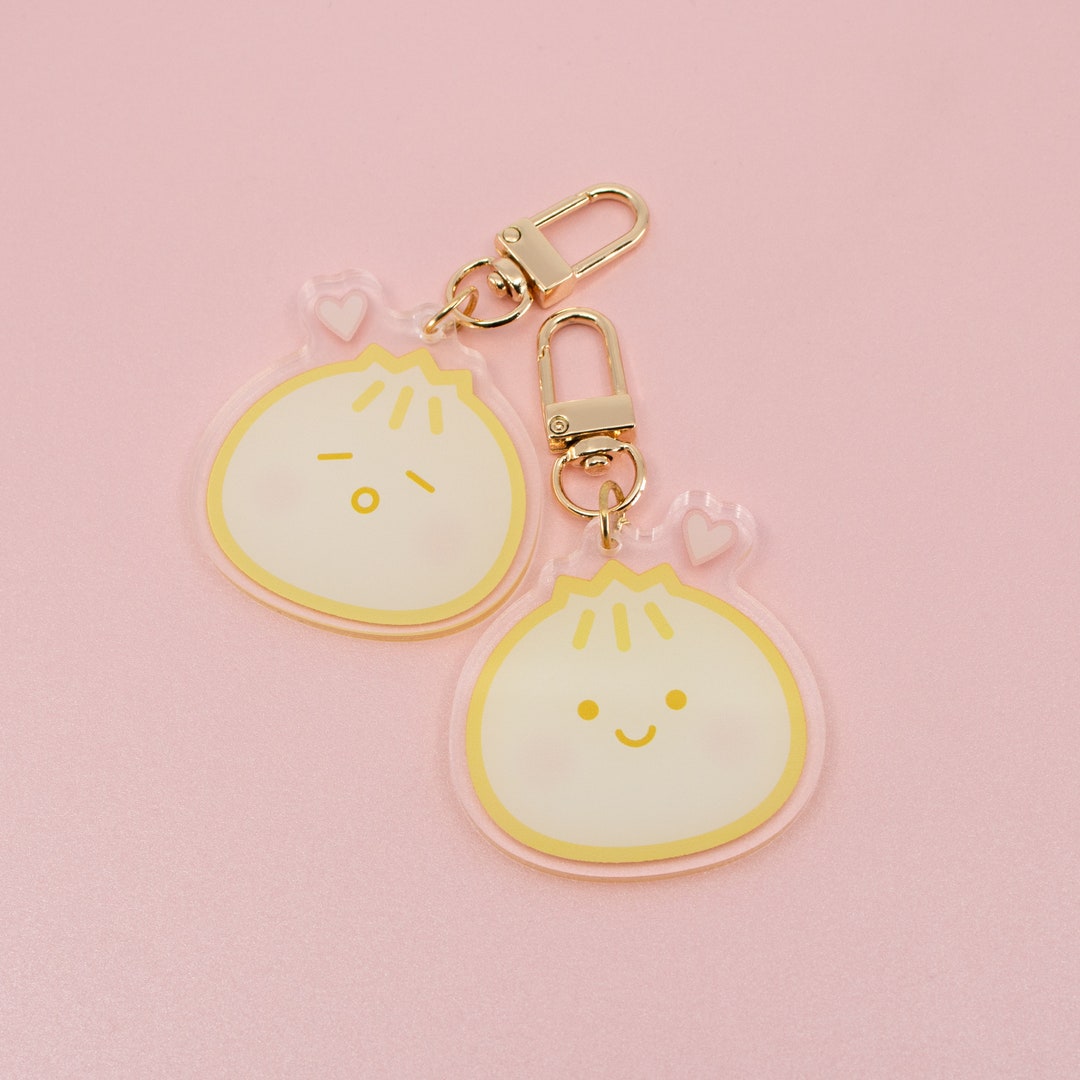Love Baos Keychain | Cute Dumplings Acrylic Charms | Couple Keychains ...