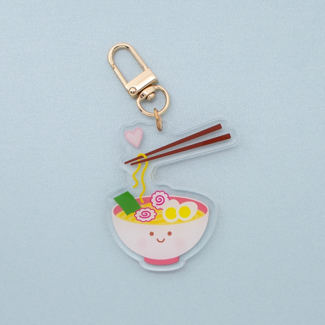 Ramen Keychain | Acrylic Noodles Soup Charm | Ramyeon Bowl | Asian Food ...