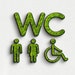 Restroom Door Sign, Wc Moss Sign, Preserved Moss Wc Wall Sign, Toilet ...