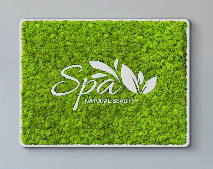 Custom Moss Letter, Moss Logo Sign, Preserved Moss Art Frame, Moss Wall ...