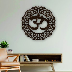 Om Wall Art, Om Wall Hanging, Ohm Wall Decor, Wood Om Symbol, Om Wall ...