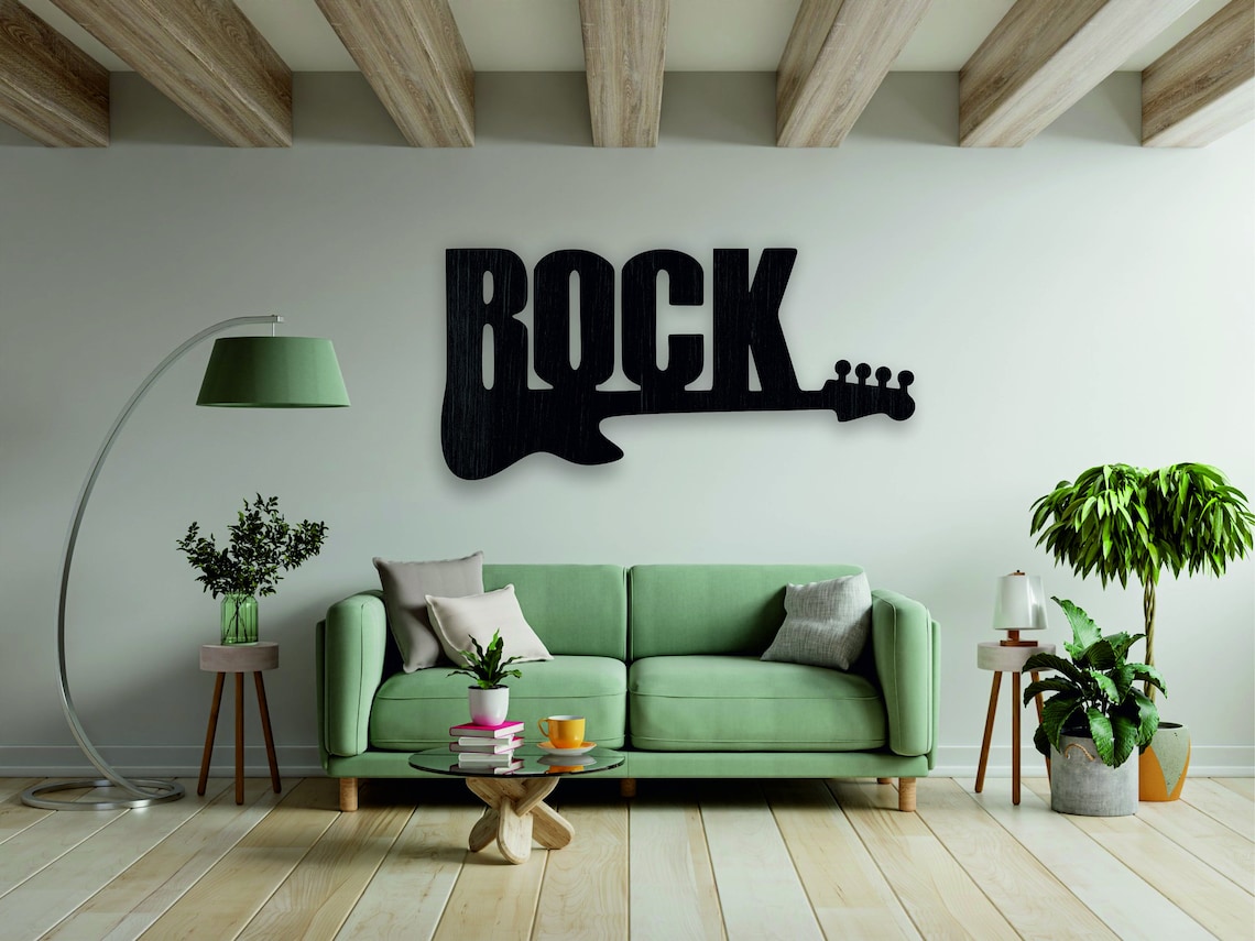 Rock Music Wooden Wall Decor Rock Wall Art Rock and Roll - Etsy
