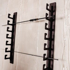 Wall Rod Rack, Rod Holder, Wood Rod Rack, Fishing Rack, Wall Mounted ...
