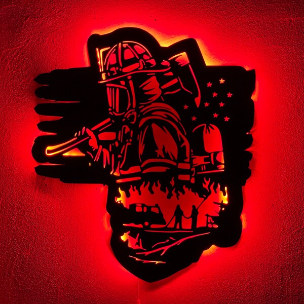 Firefighter Neon Sign - Etsy