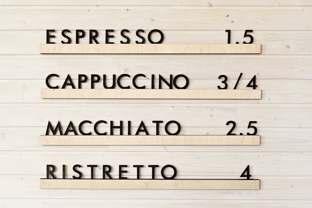 Wall Rail Menu Board, Changeable Letter Board, Message Rail Board, Cafe ...