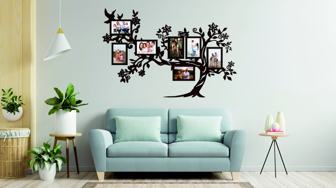 Family Tree Wall Art Wood, Family Tree Wall Art With Photos, Family ...
