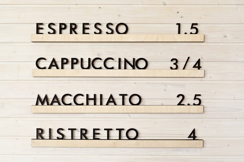 Wood Wall Menu Board Letter Board Personalized Wall Menu - Etsy