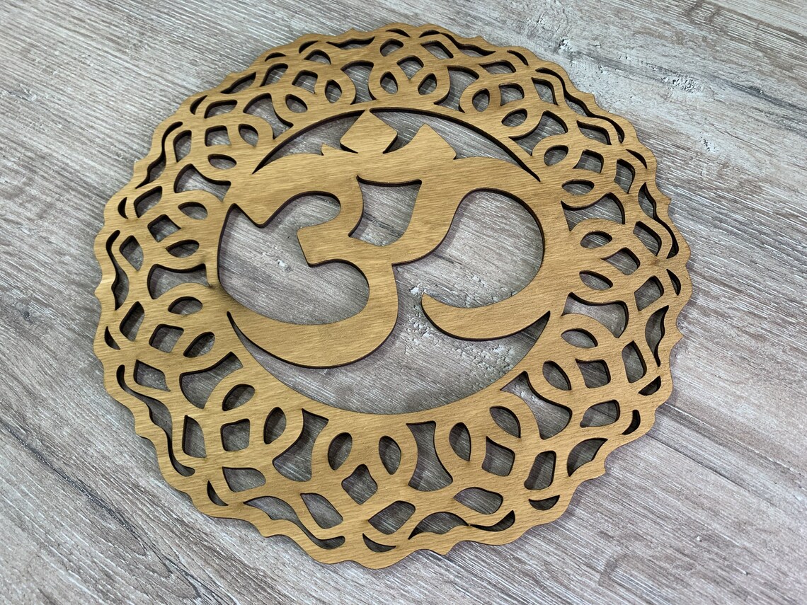 Om Wall Art Om Wall Hanging Ohm Wall Decor Wood Om Symbol - Etsy