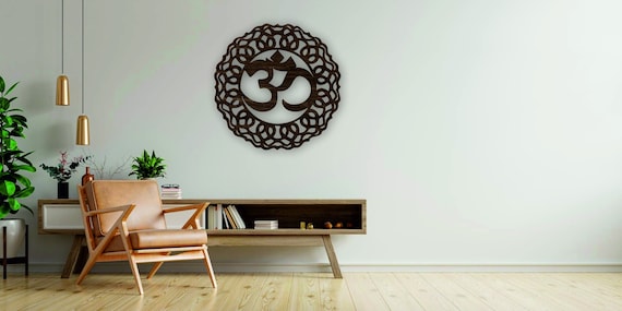 Om Wall Art Om Wall Hanging Ohm Wall Decor Wood Om Symbol - Etsy