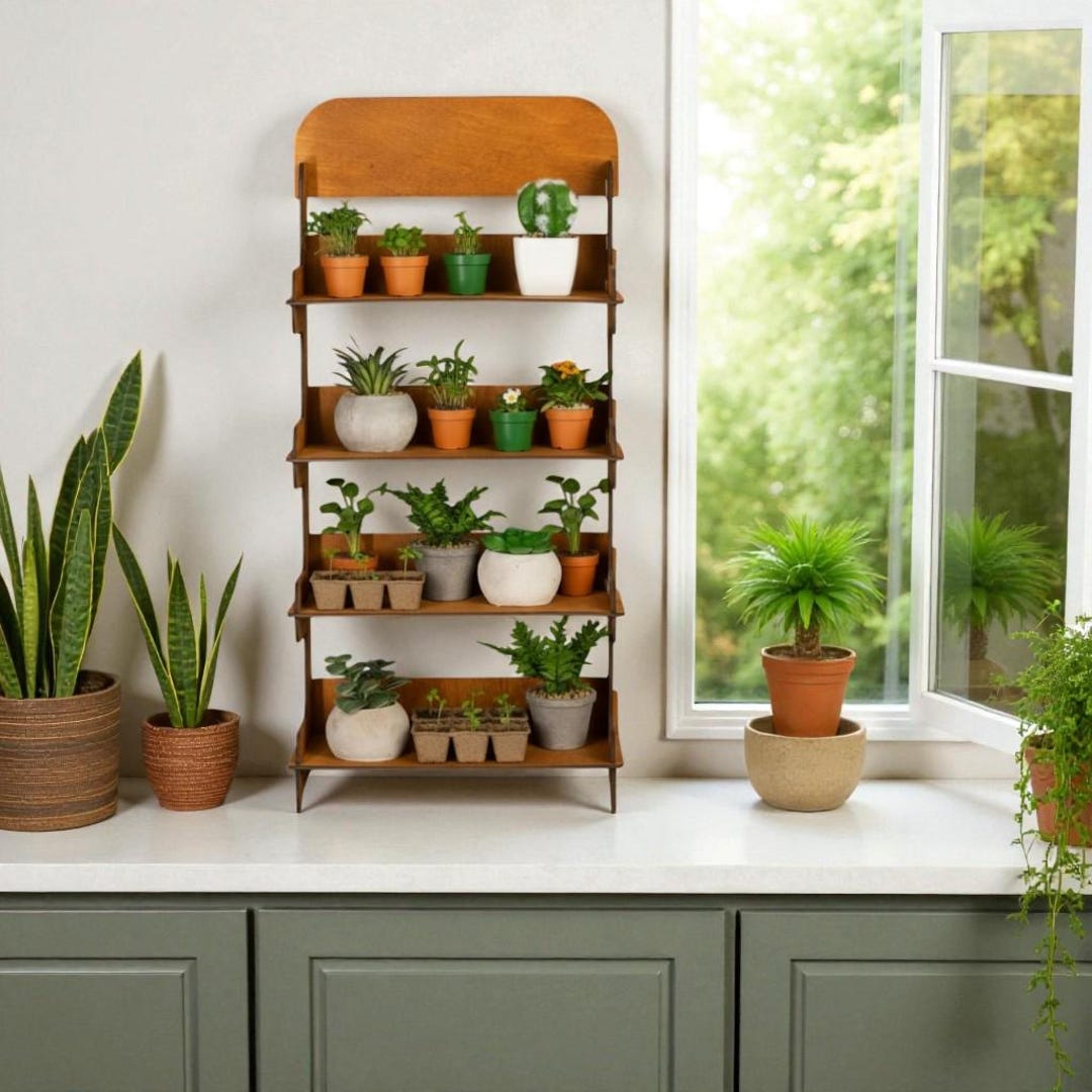 Wood Display Stand | Tiered Shelf for Plants & Decor | Small Wooden ...
