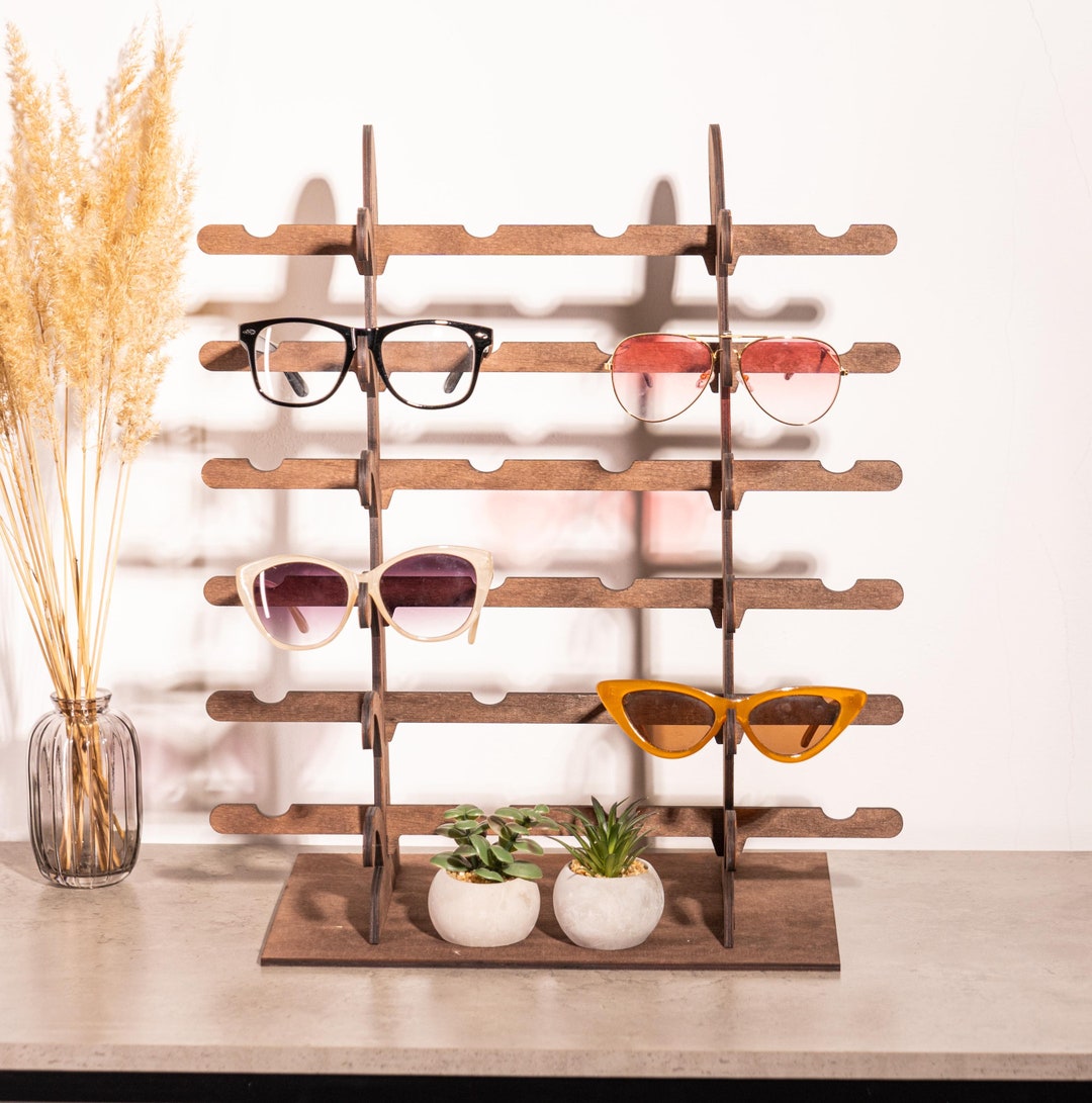 Sunglasses Rack, Glasses Holder Wooden, Sunglasses Display Stand ...