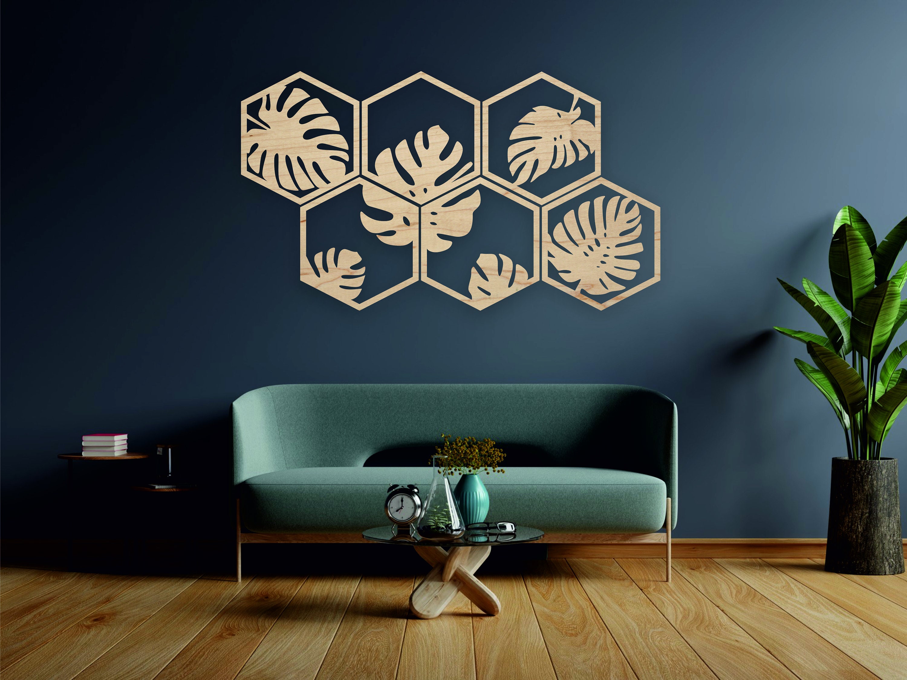 Modern Wood Wall Art Monstera Wall Art Monstera Leaves Wall - Etsy