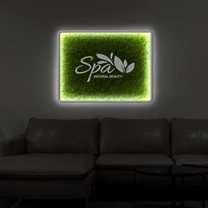 Moss Logo Sign, Custom Moss Wall Art, Preserved Moss Custom Logo Sign ...