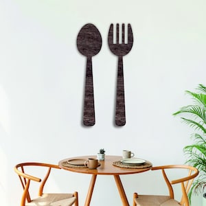 Wooden Fork And Spoon Wall Decor