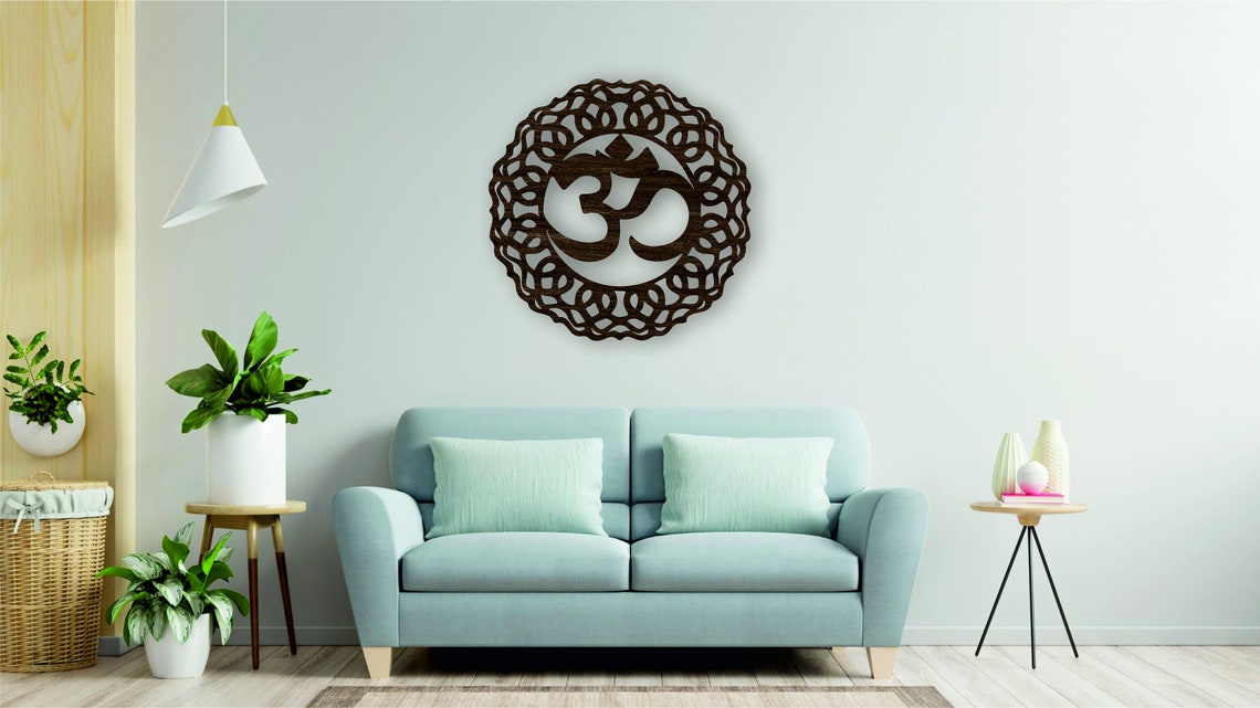 Om Wall Art Om Wall Hanging Ohm Wall Decor Wood Om Symbol - Etsy