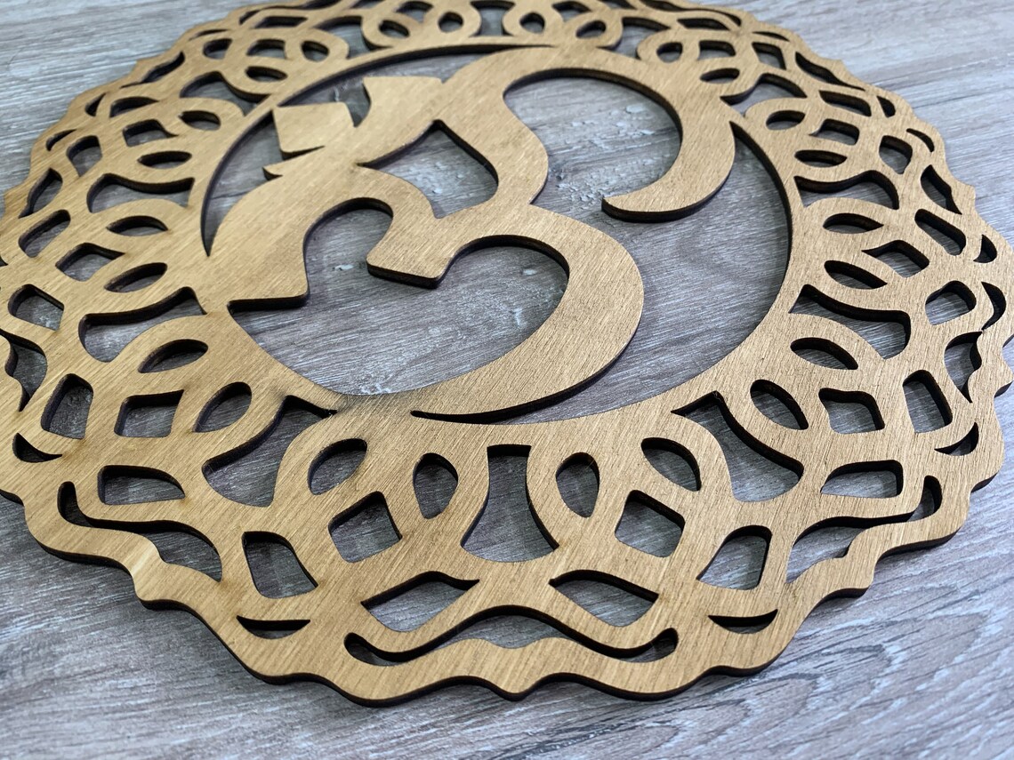 Om Wall Art Om Wall Hanging Ohm Wall Decor Wood Om Symbol - Etsy
