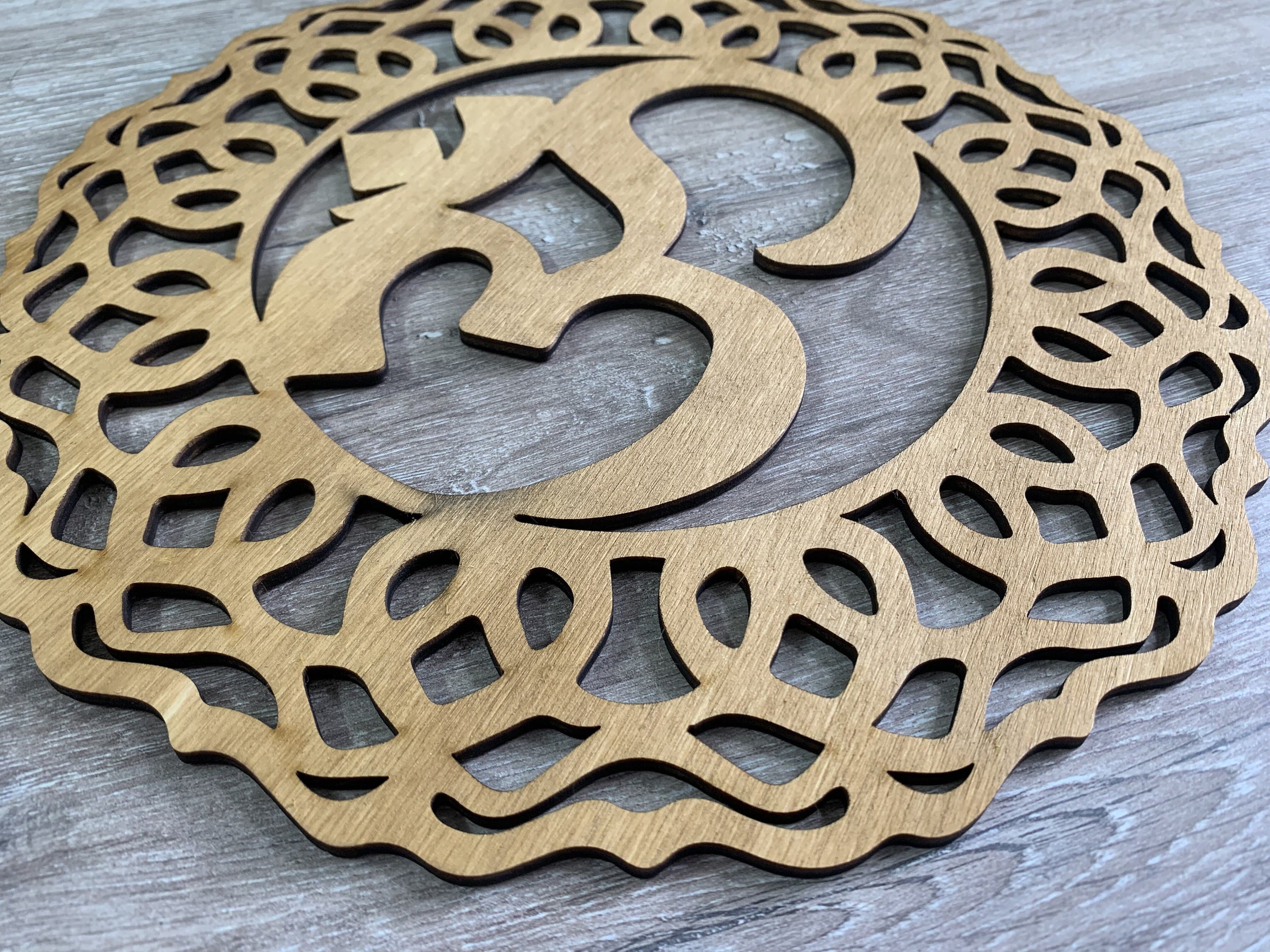 Om Wall Art Om Wall Hanging Ohm Wall Decor Wood Om Symbol - Etsy