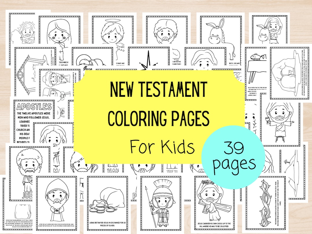 New Testament Coloring Pages for Kids. Bible Themed Worksheets for Kids ...
