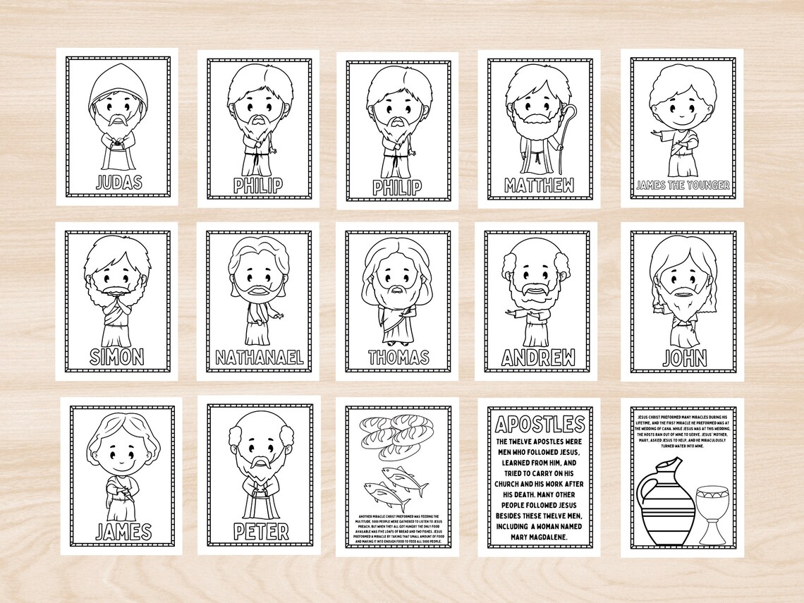 New Testament Coloring Pages for Kids. Bible Themed Worksheets for Kids ...