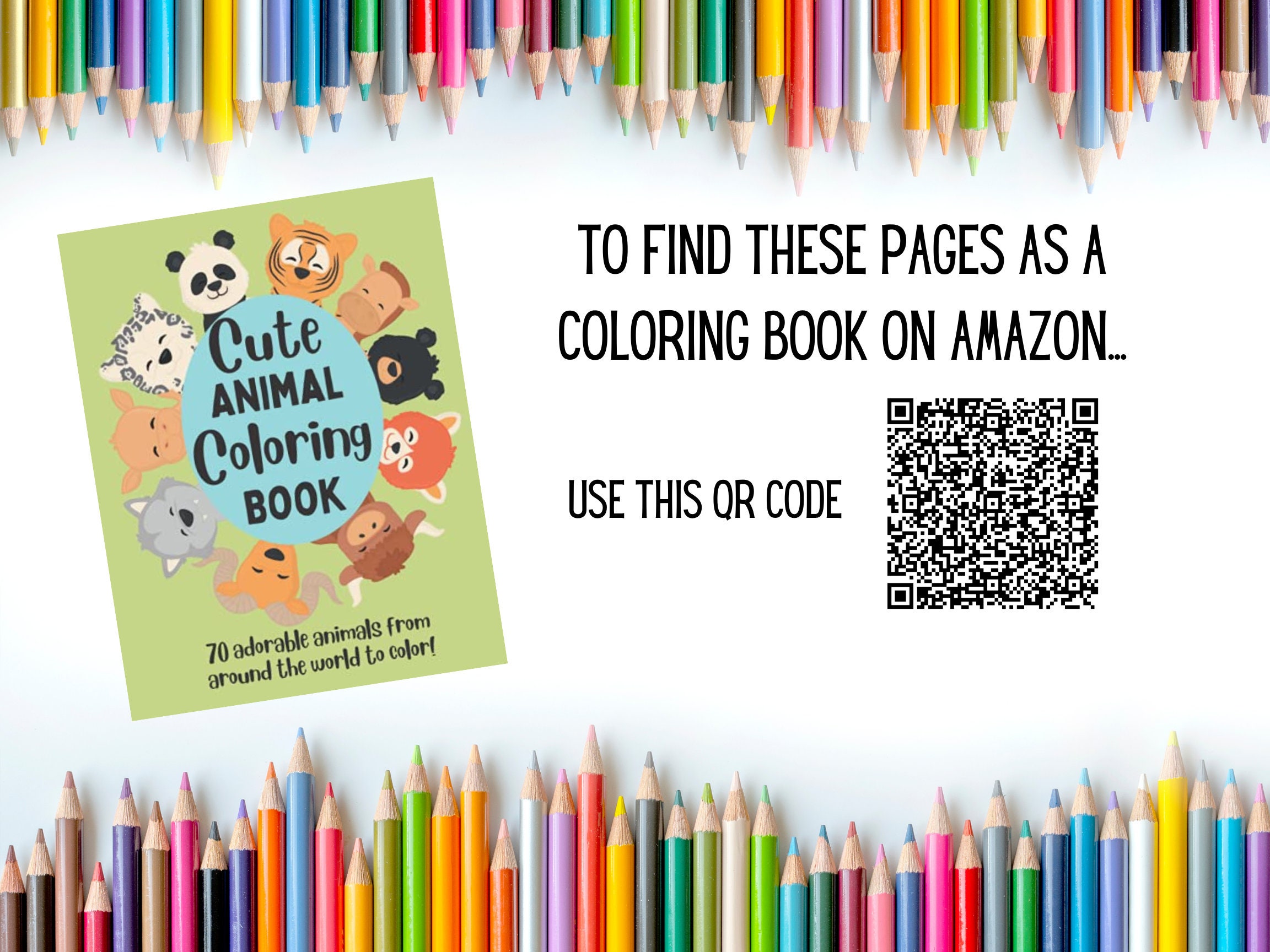 Cute Animal Coloring Page Bundle. Printable Activity for Kids ...